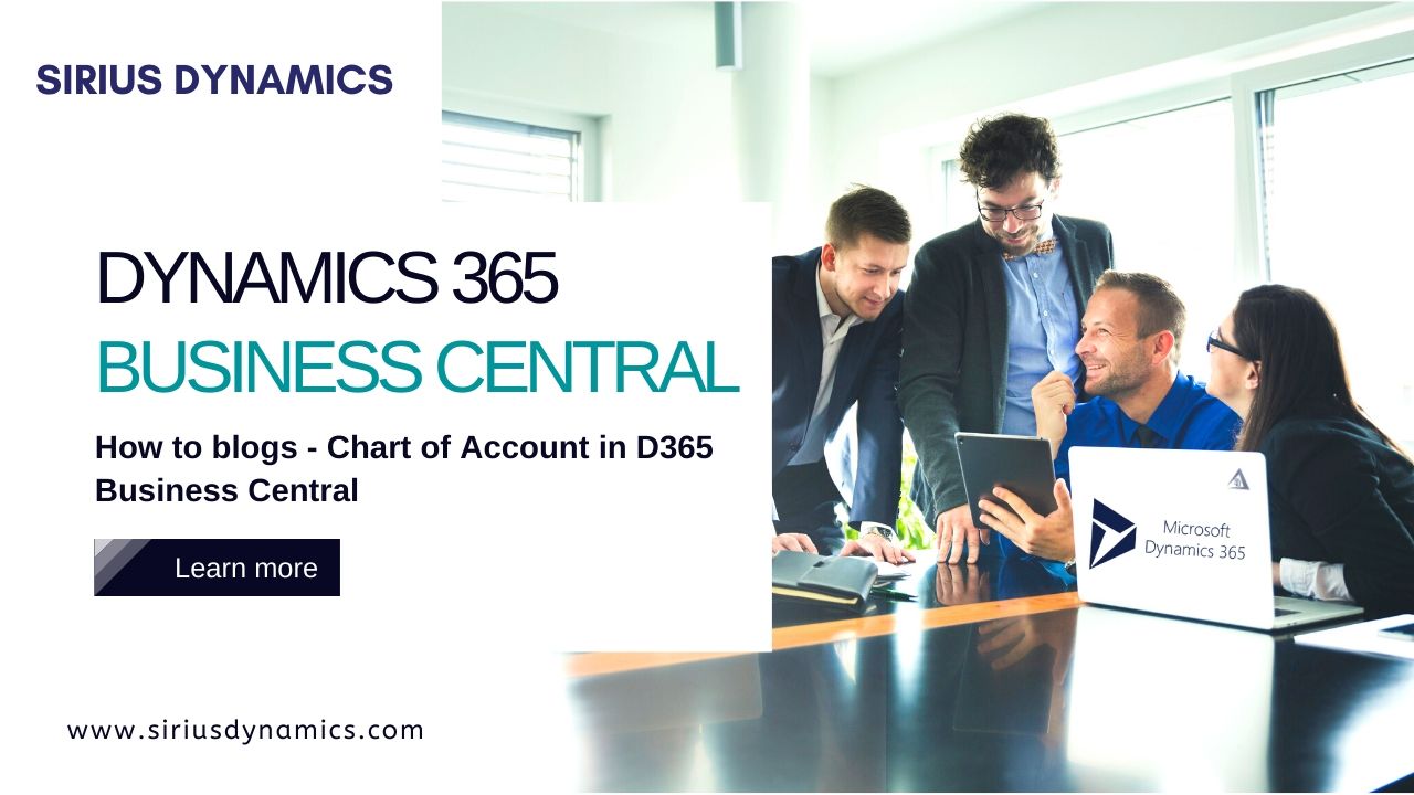 Setup Chart of Account in Business Central